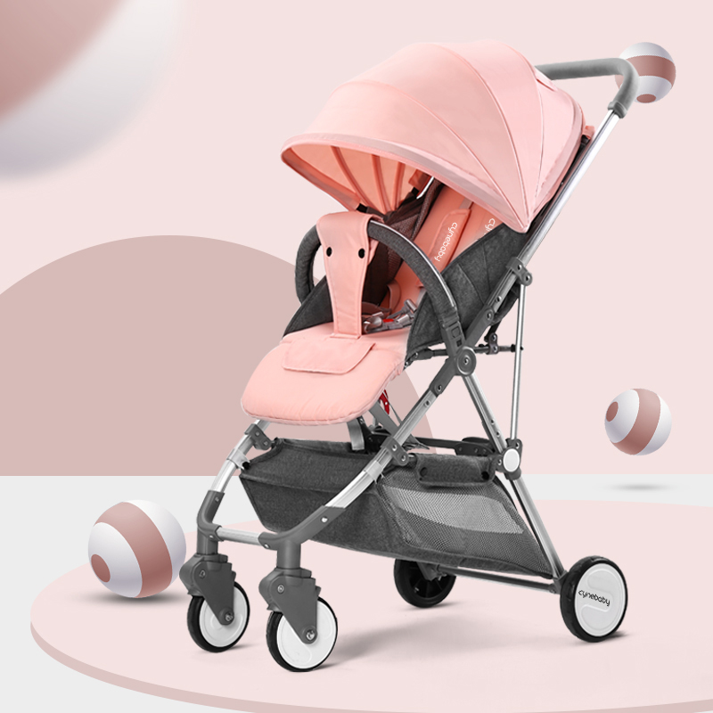 High landscape stroller lightweight folding can sit reclining trolley ...