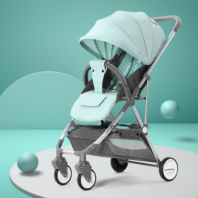 High landscape stroller lightweight folding can sit reclining trolley ...